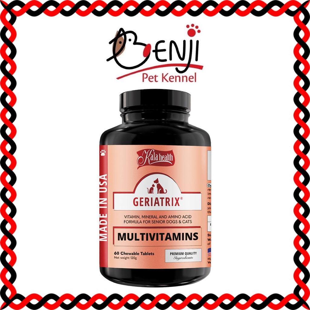 Kala Health Geriatrix For Senior Dogs & Cats 60 chewable tablets | Shopee Singapore