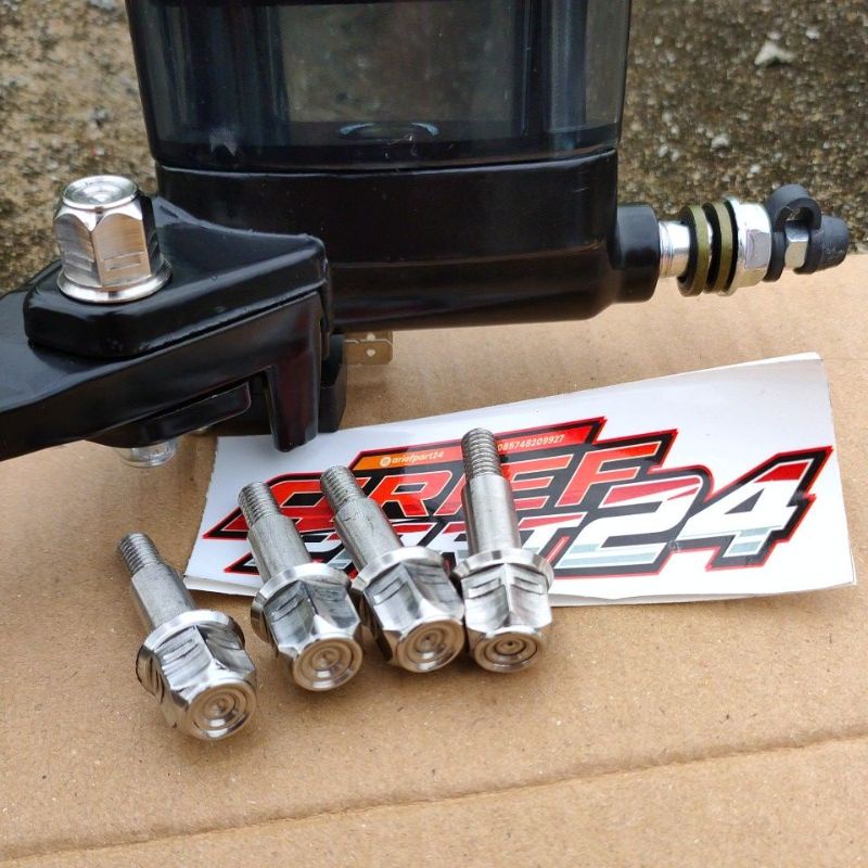 Brake master bolt install universal stainless steel brake master handle ...