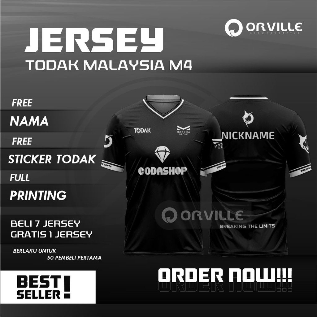 New TODAK JERSEY 2023 M4 WORLD CHAMPIONSHIP FREE NICKNAME & TODAK ...