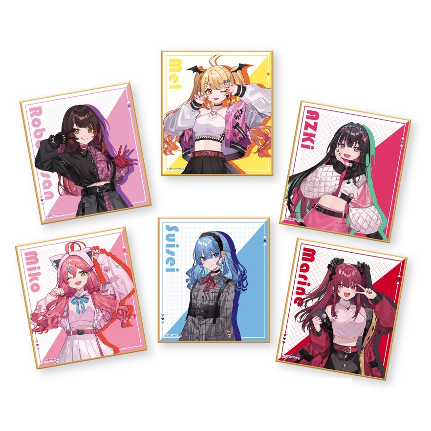 Hololive x LAWSON Illustration Paper Hoshimachi Suisei, Sakura Miko ...