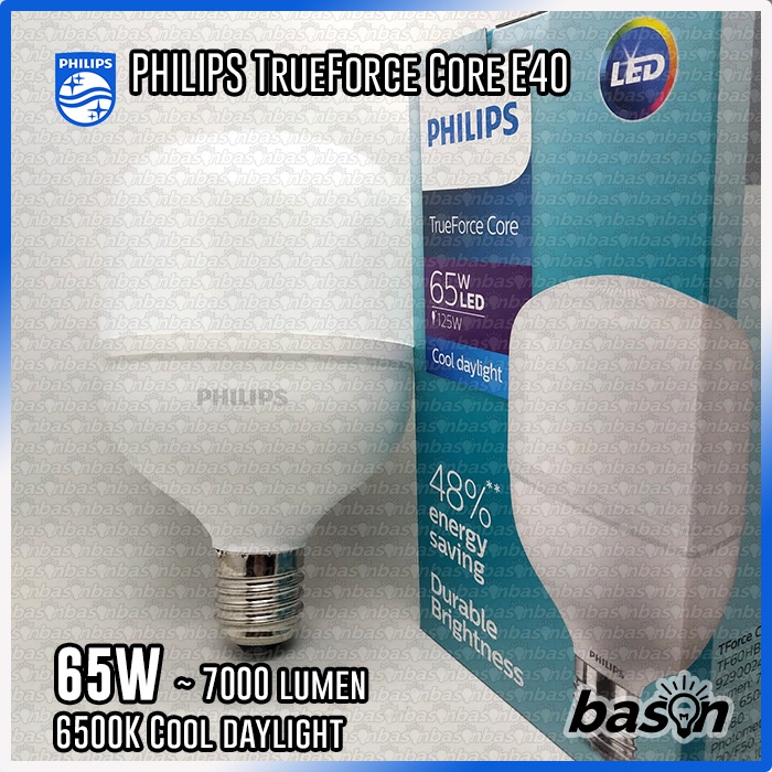 Philips TrueForce Core HB LED Bulb 65W E40 7000lm 6500K - Balloon Light ...