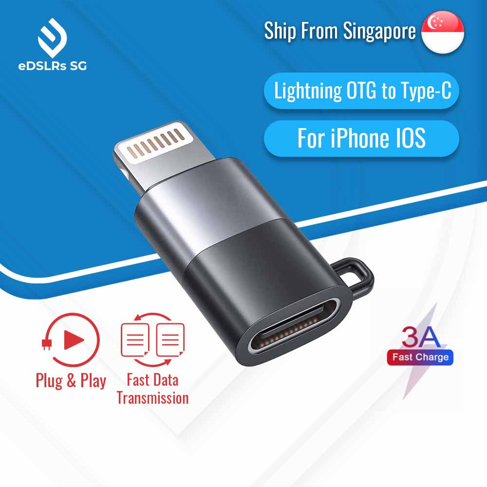 eDSLRs Lightning OTG to Type-C 8Pin OTG Adapter Converter | Shopee ...