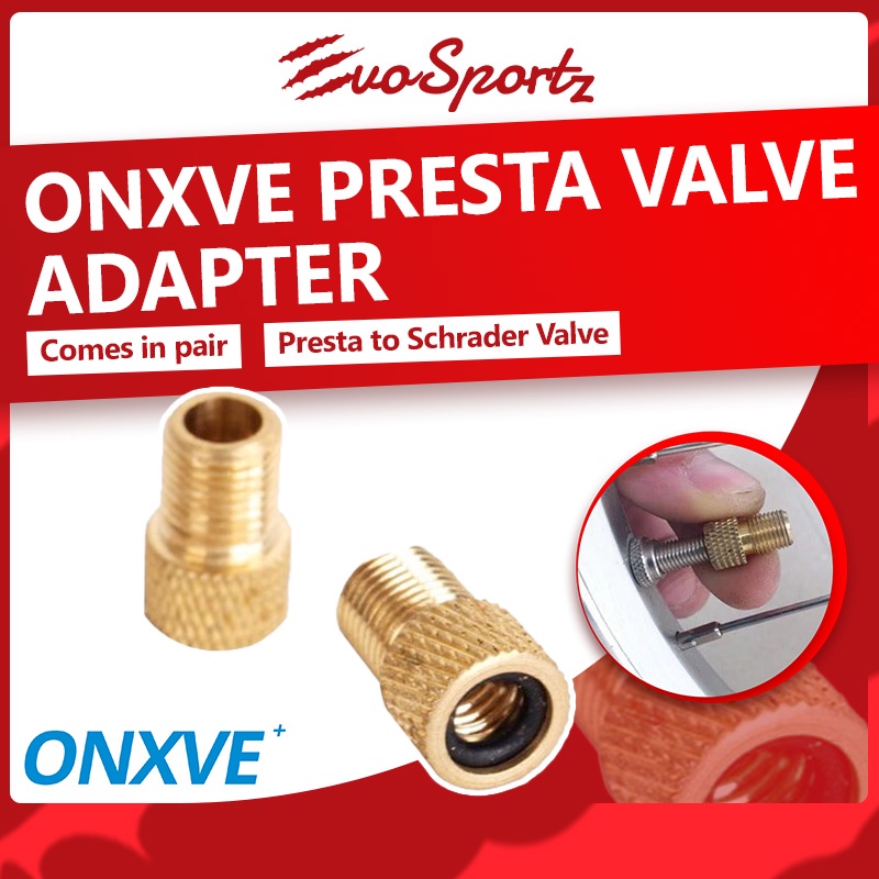 ONXVE Presta Valve Adapter (2x) | Nozzle Pump Adapter Bicycle French ...