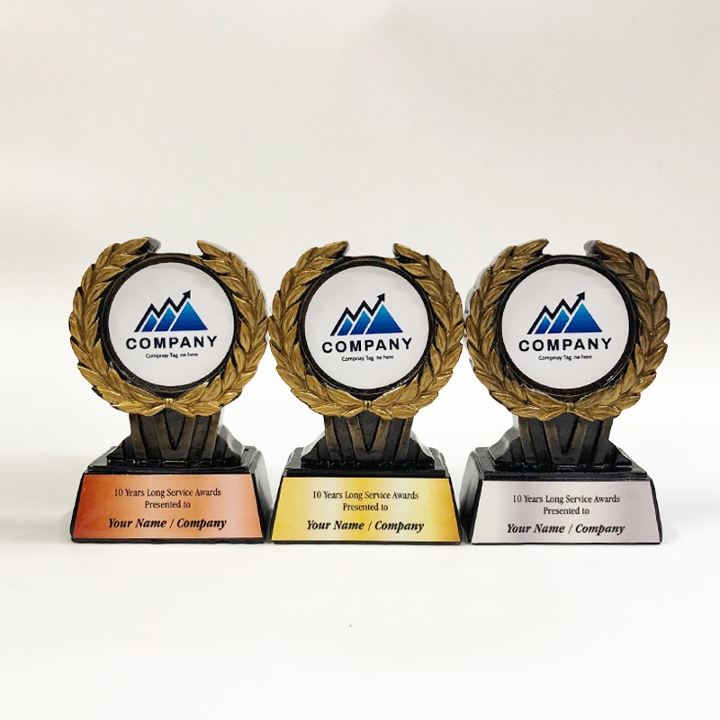 Trophy Poly Resin - PR Crest Trophy Gold/Silver/Bronze for Event ...