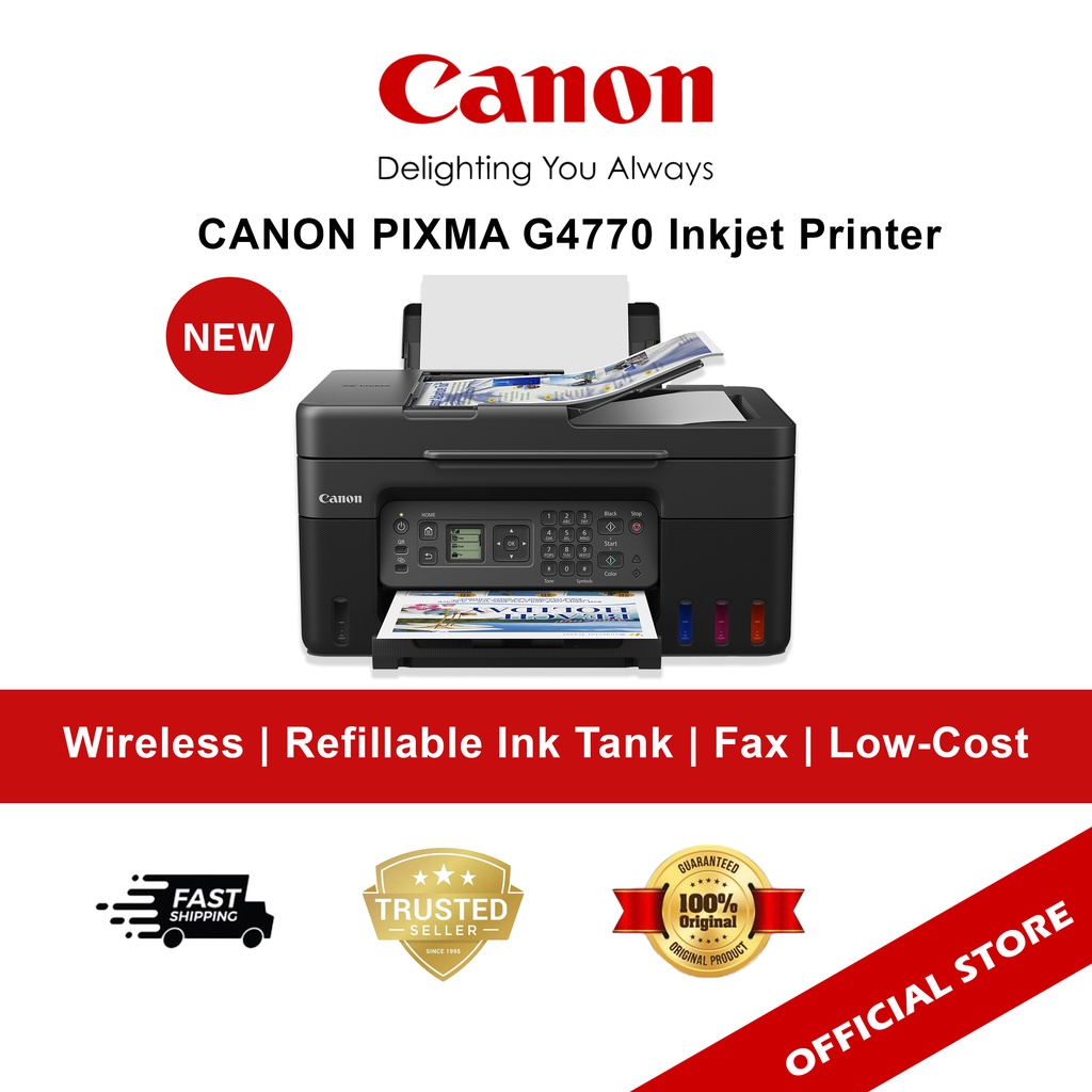 Canon PIXMA G4770 Inkjet Printer | Shopee Singapore