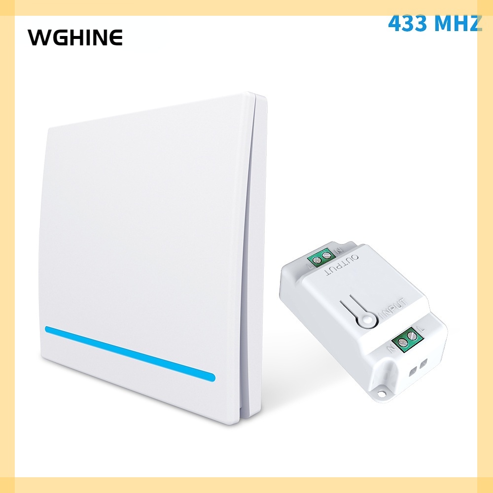 Wireless switch RF 433MHz Smart Switch kit Push Light Wall Switch Panel ...