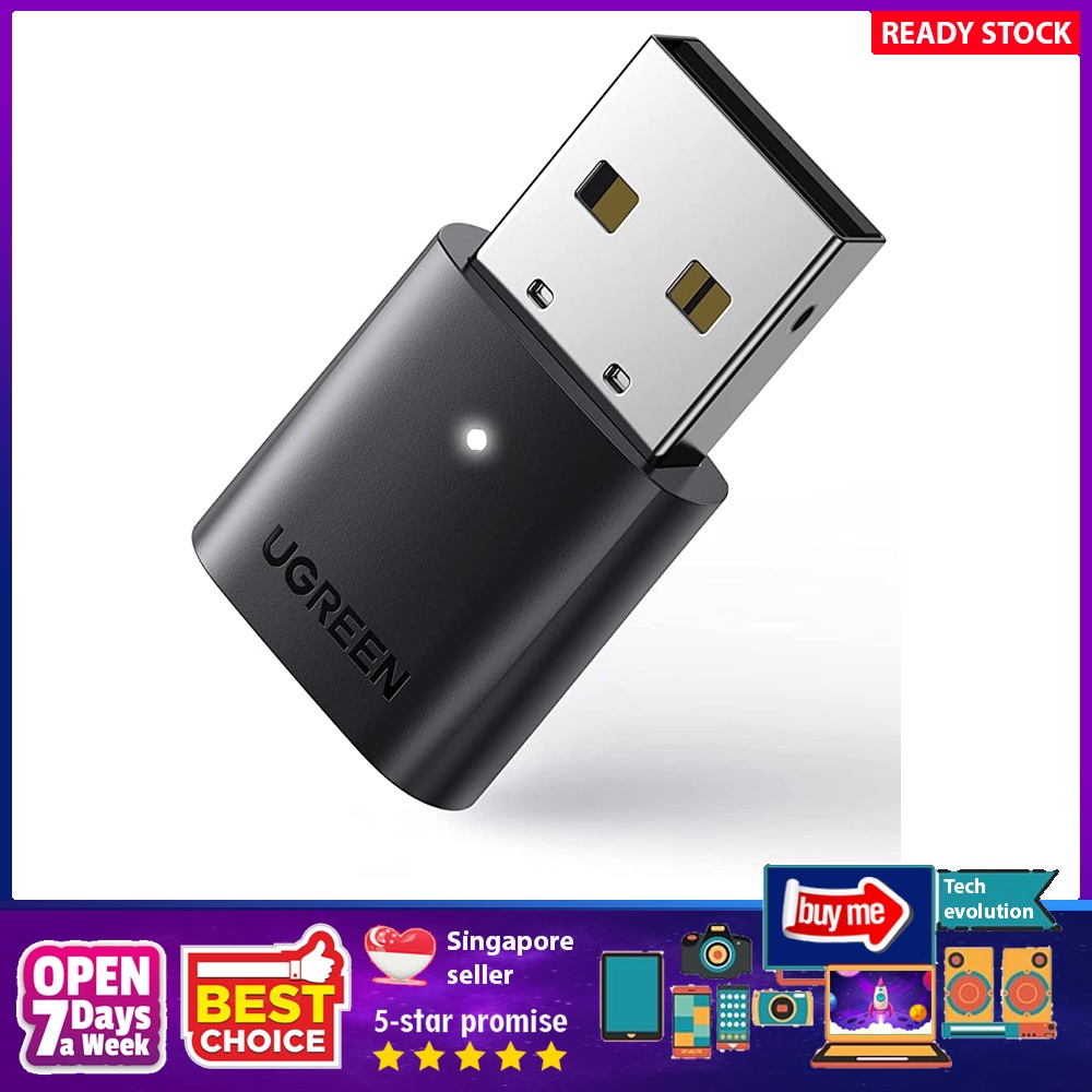 [sgstock] UGREEN Bluetooth Adapter 5.0 USB Bluetooth Low Energy Dongle ...