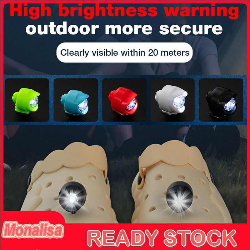 2PC Headlights For Croc 3 Kinds of Lights Footlight Hiking Camping ...