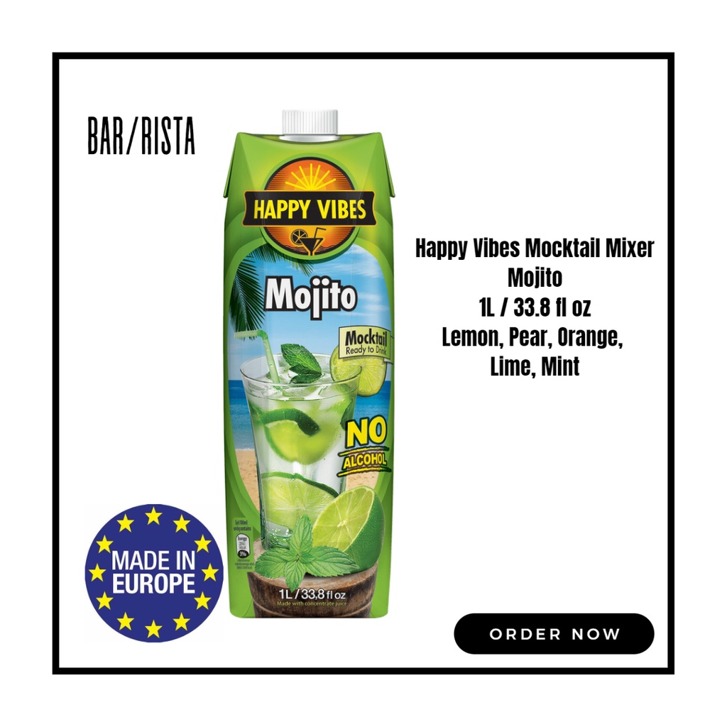 Happy Vibes Pre-Mix Mocktails/Mixers Mojito (Made in Europe) Single ...