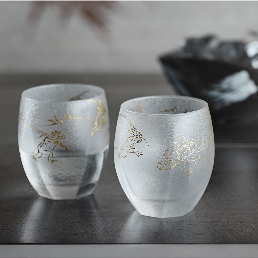 ADERIA S6214 Rock Glass Pair Set 345ml The Premium Nippon Taste CHOJU-GIGA Made in Japan ...