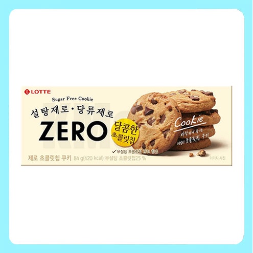 [Lotte] Zero Sugar Free Chocolate Chip Cookie, Fruits Gummi Jelly, Dark ...