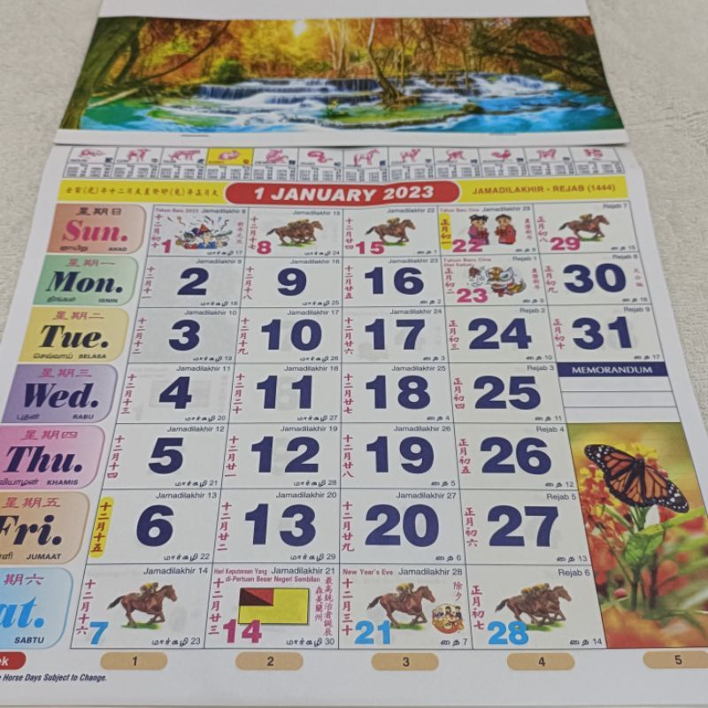 !!️Calender 2024 /Horse Calender/ Kalender Kuda | Shopee Singapore