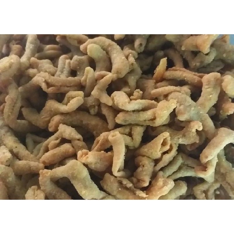 Crispy CHICKEN INTESTINE CHIPS 500gr (ORIGINAL / SPICY ORANGE LEAF ...