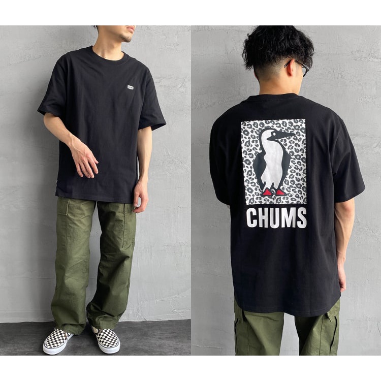 CHUMS/Chacha Bird Outdoor New Back Big LOGO Limited Casual Round Neck ...