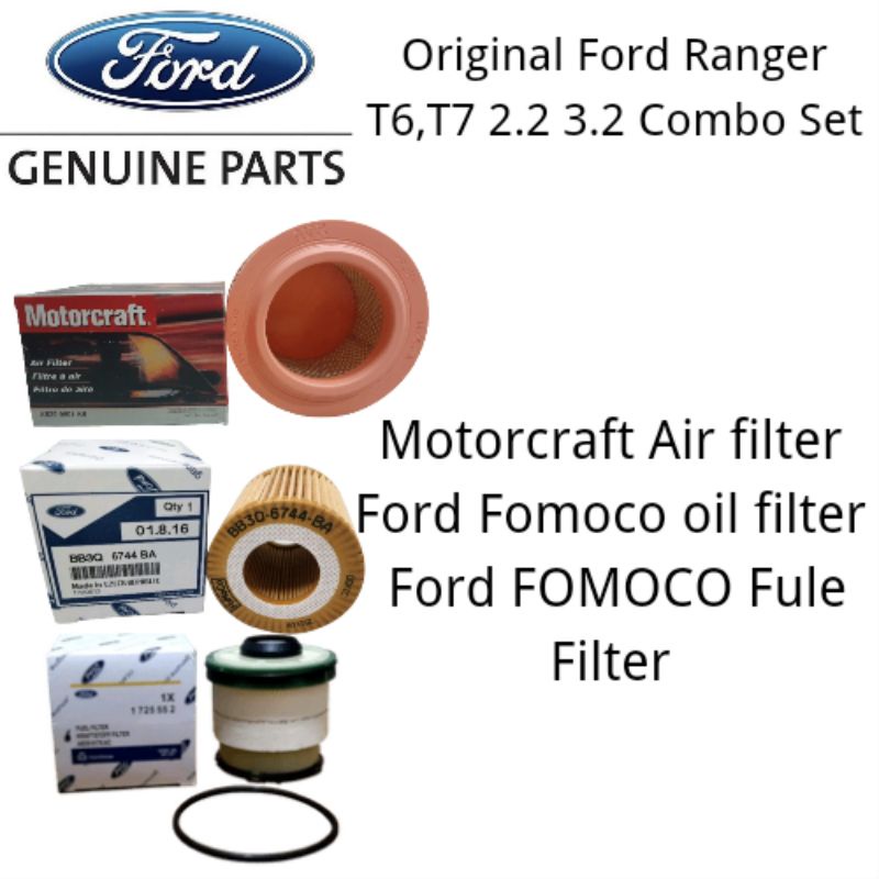 Ford Ranger T6,T7 2.2 3.2 Combo Set(Air filter,Diesel filter,oil filter ...