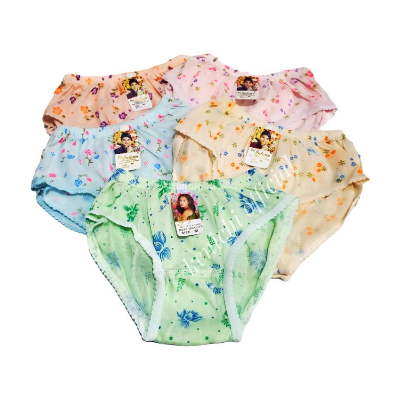Wholesale 1 Dozen [12pcs] Beautiful Floral Print Panties Shopee Singapore