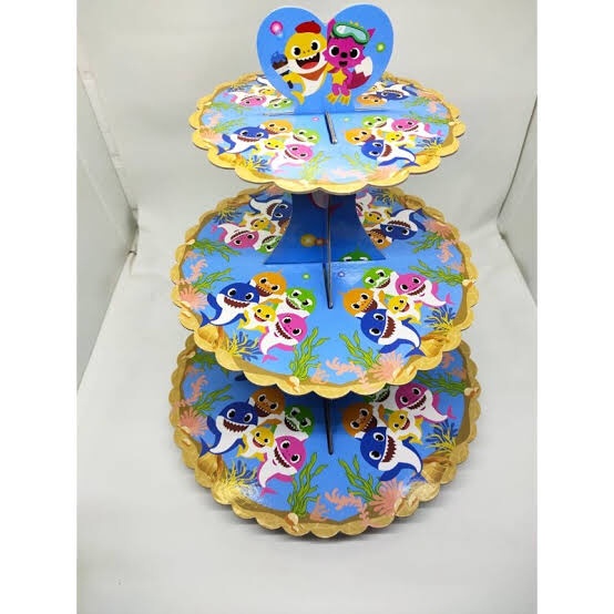 Standing Cake/Cake Holder/Cake Tier/Cup Cake Stand Frozen Baby Shark ...