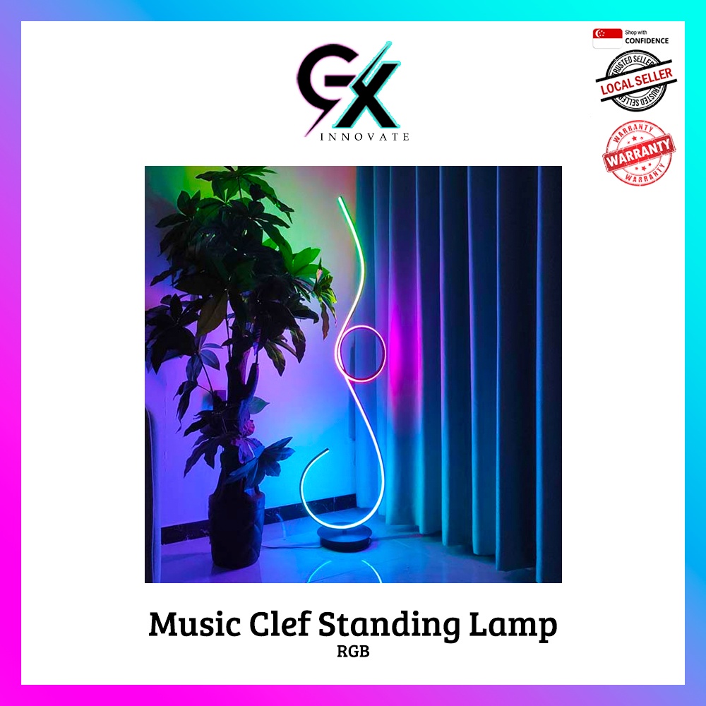 [SG SELLER] Classically Shape Treble Clef Floor Lamp / Standing Lamp ...