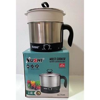NUSHI 1.5 L MINI 304 STAINLESS STEEL MULTI COOKER WITH STEAMER / 600 ...