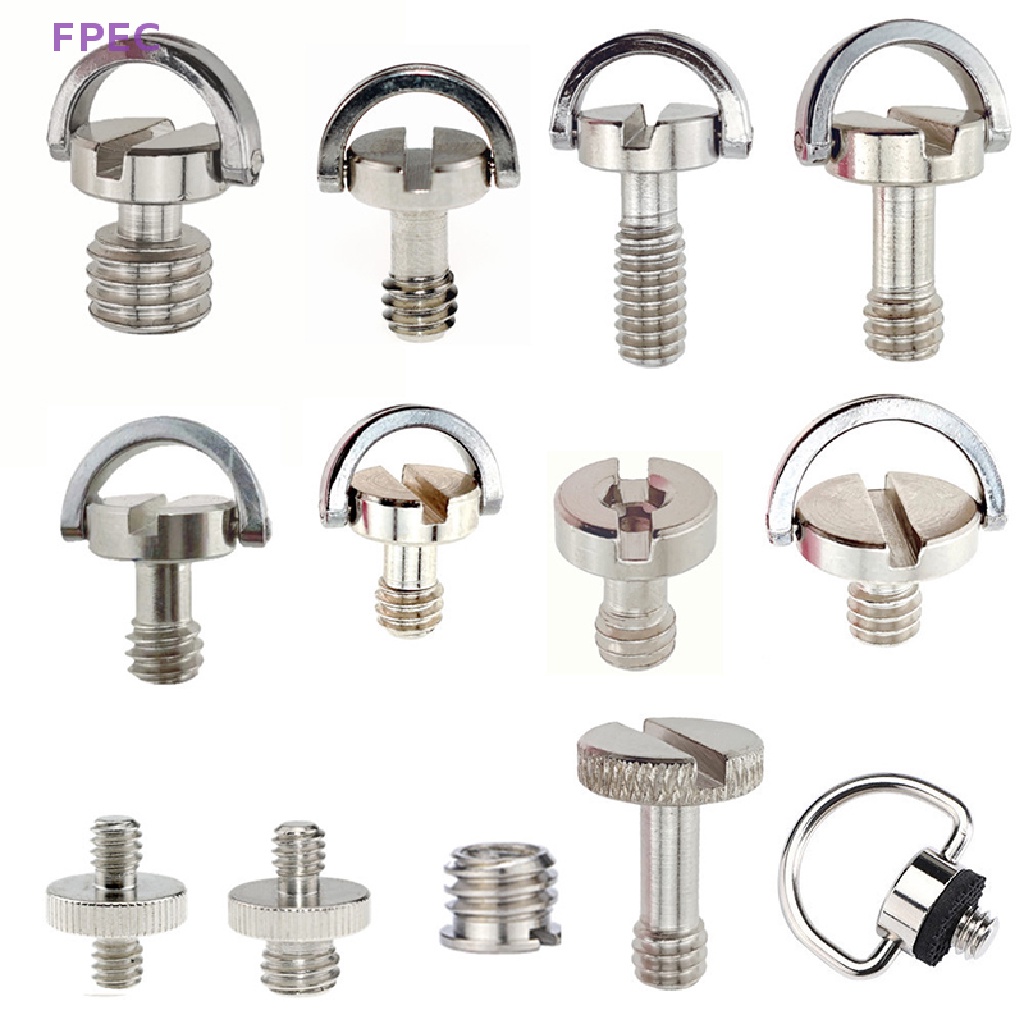 FPEC Quick Release Plate Adapter Screw 1/4 inch D-Ring Tripod Screw ...