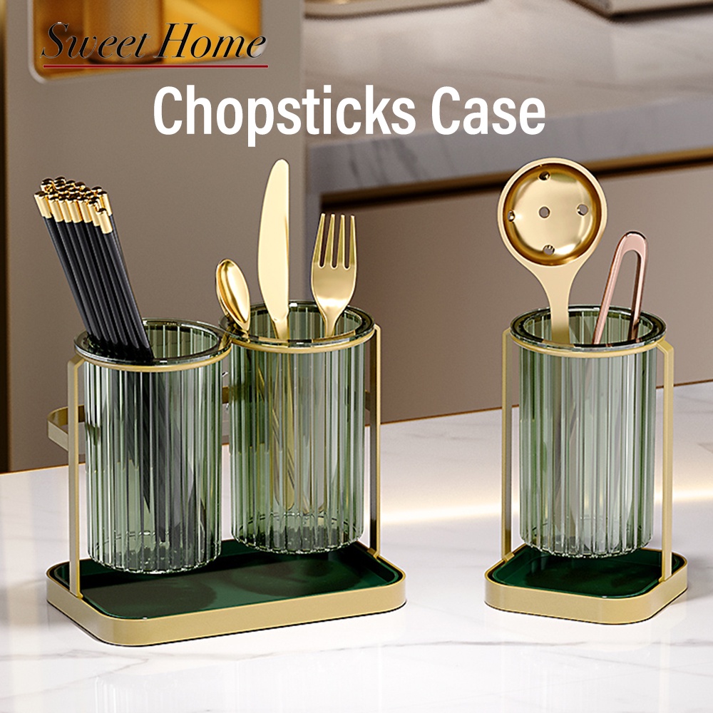 Transparent Multipurpose Chopstick Case Spoon Fork Premium Utensil ...
