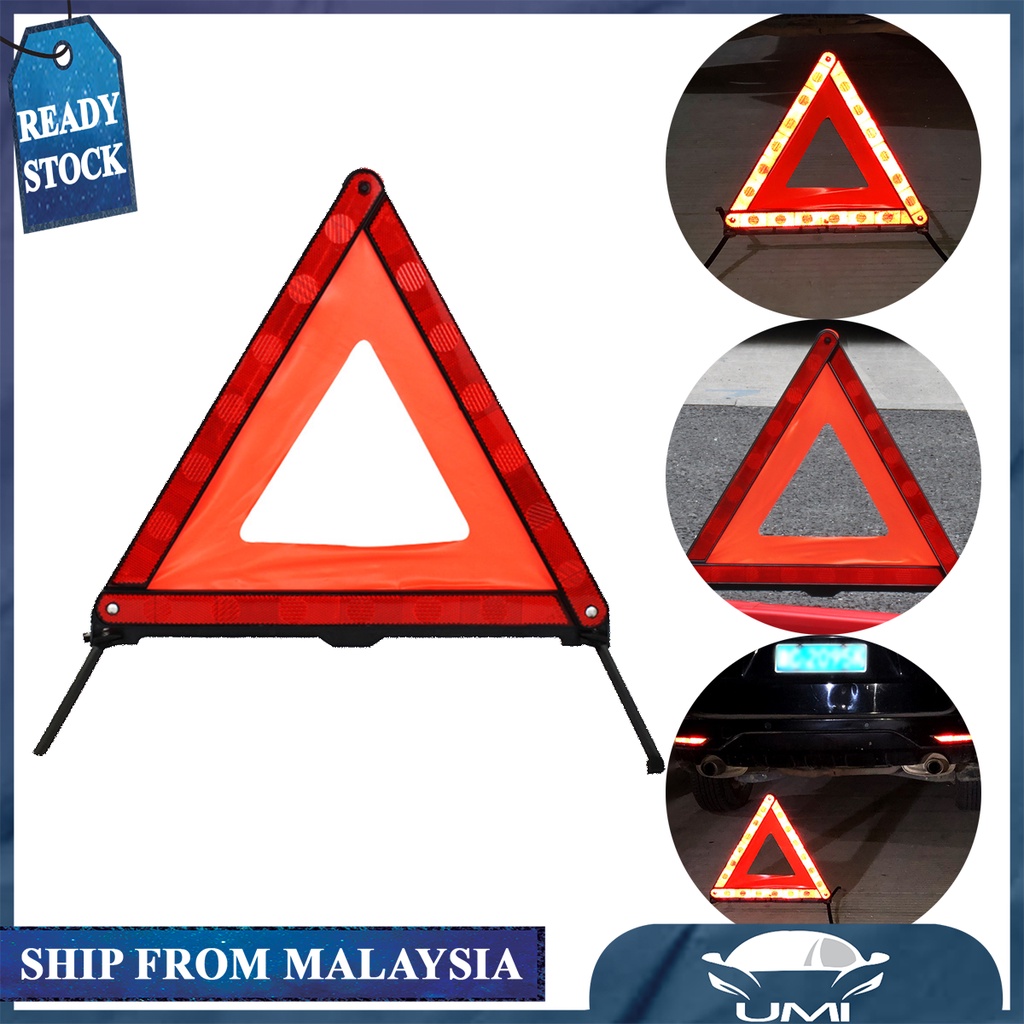 Car Triangle Foldable Warning Safety Road Sign Emergency Breakdown ...