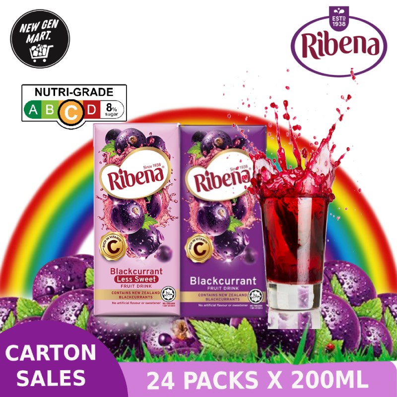 [2 Choices to choose from] RIBENA Blackcurrent Fruit Drink Tetra Pack ...