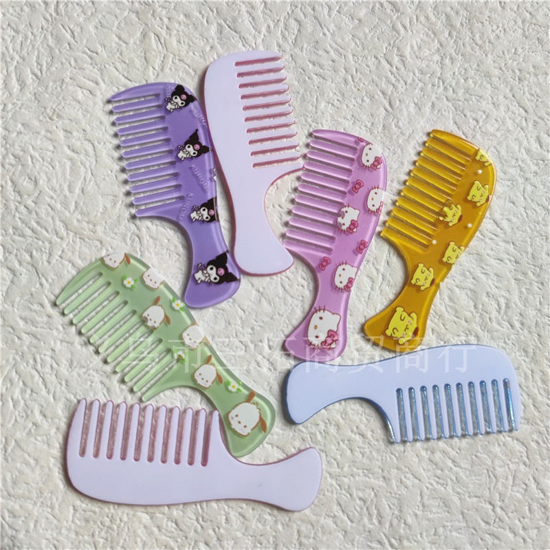 Cute Cartoon Comb Ins Sanrio Kitty Square Portable Comb Funny Girl Bang ...