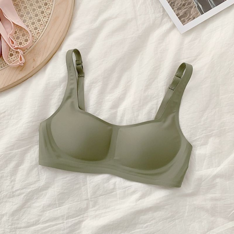 Nanoshop AB Cup Women Seamless Bras Full Coverages Cup Thin Sofe Padded ...