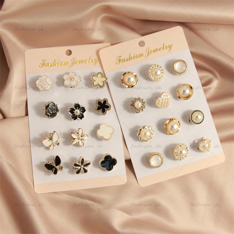 12pcs pearl baby brooch small brooch safety pin lovely brooch M70098 ...