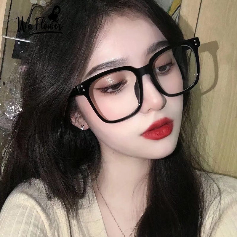 We Flower Chic Oversized Big Square Frame Eyeglasses for Women Men ...