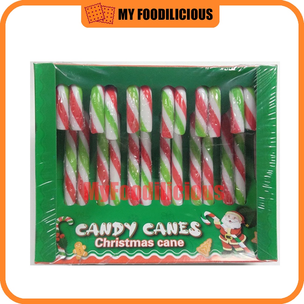HALAL Christmas Cane Candy Party 12pcs/ Giant Cane 100g Sweet Candy ...