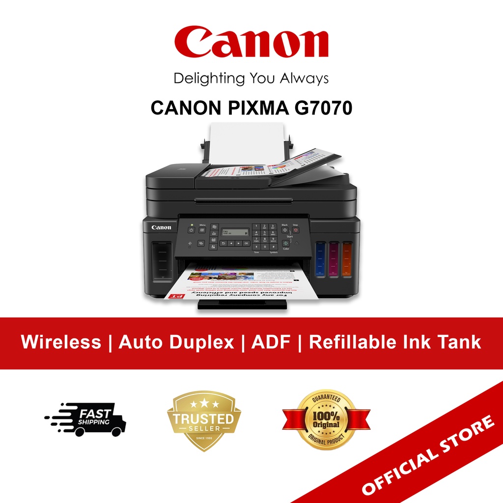 Canon PIXMA G7070 Inkjet Printer | Shopee Singapore