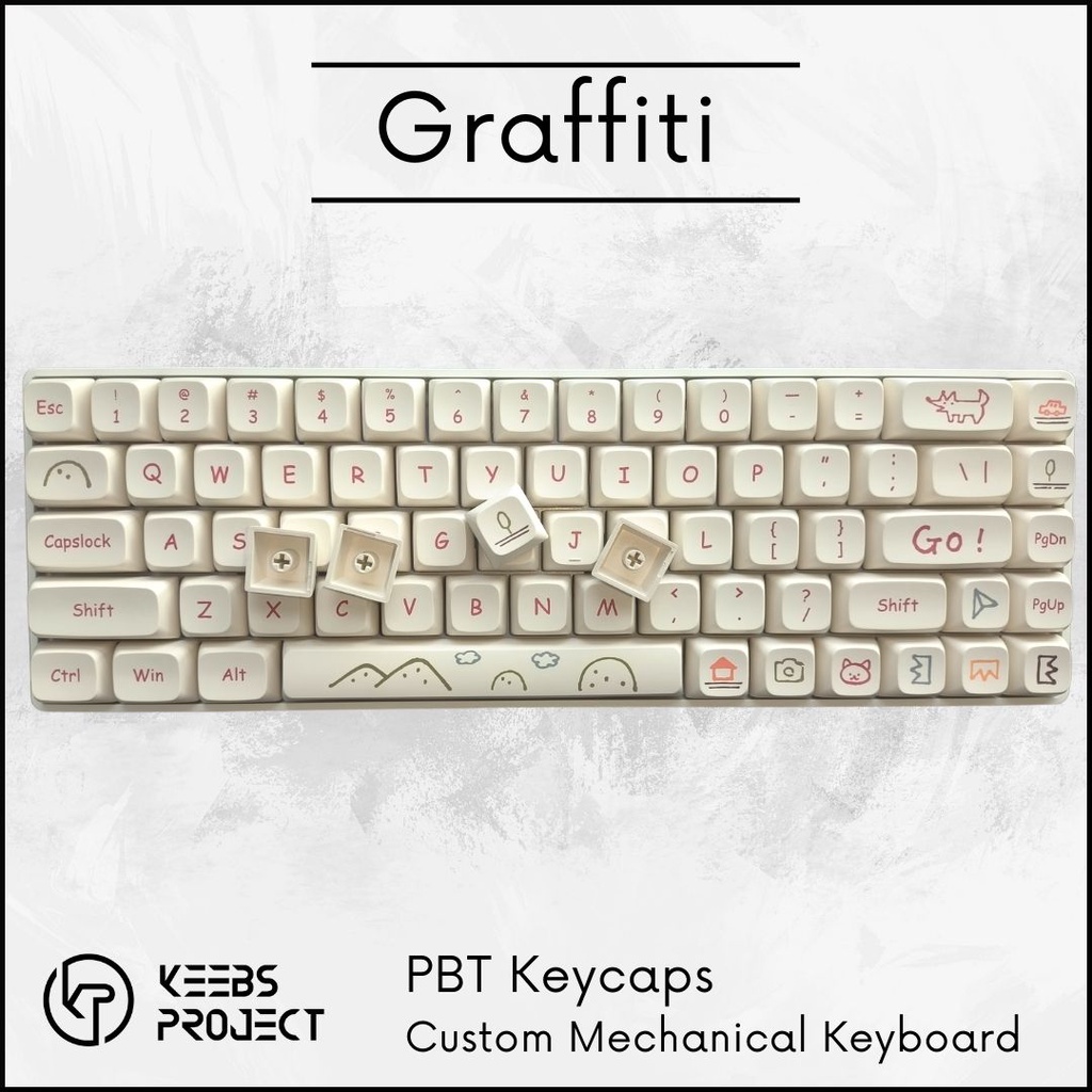 Graffiti Art PBT XDA Profile Keycap Set for Mechanical Keyboard ...