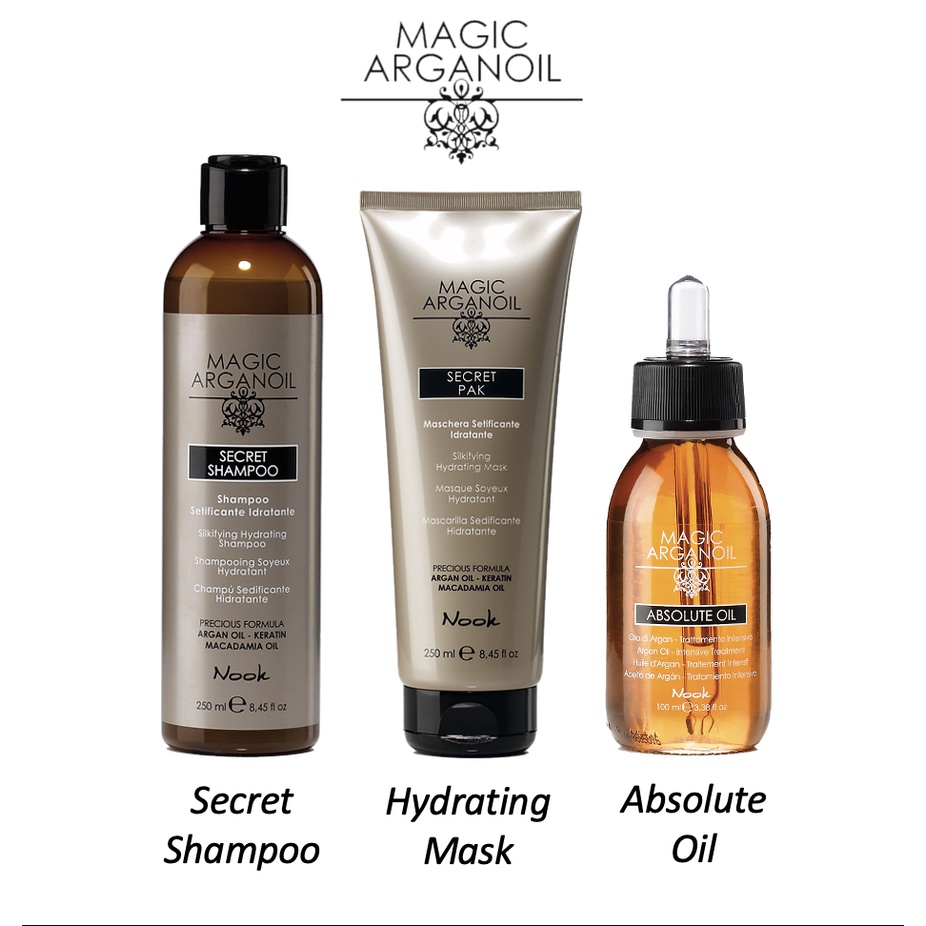 Nook Magic ArganOil | Shampoo | Mask | Oil | Hair Treatment Bundle ...