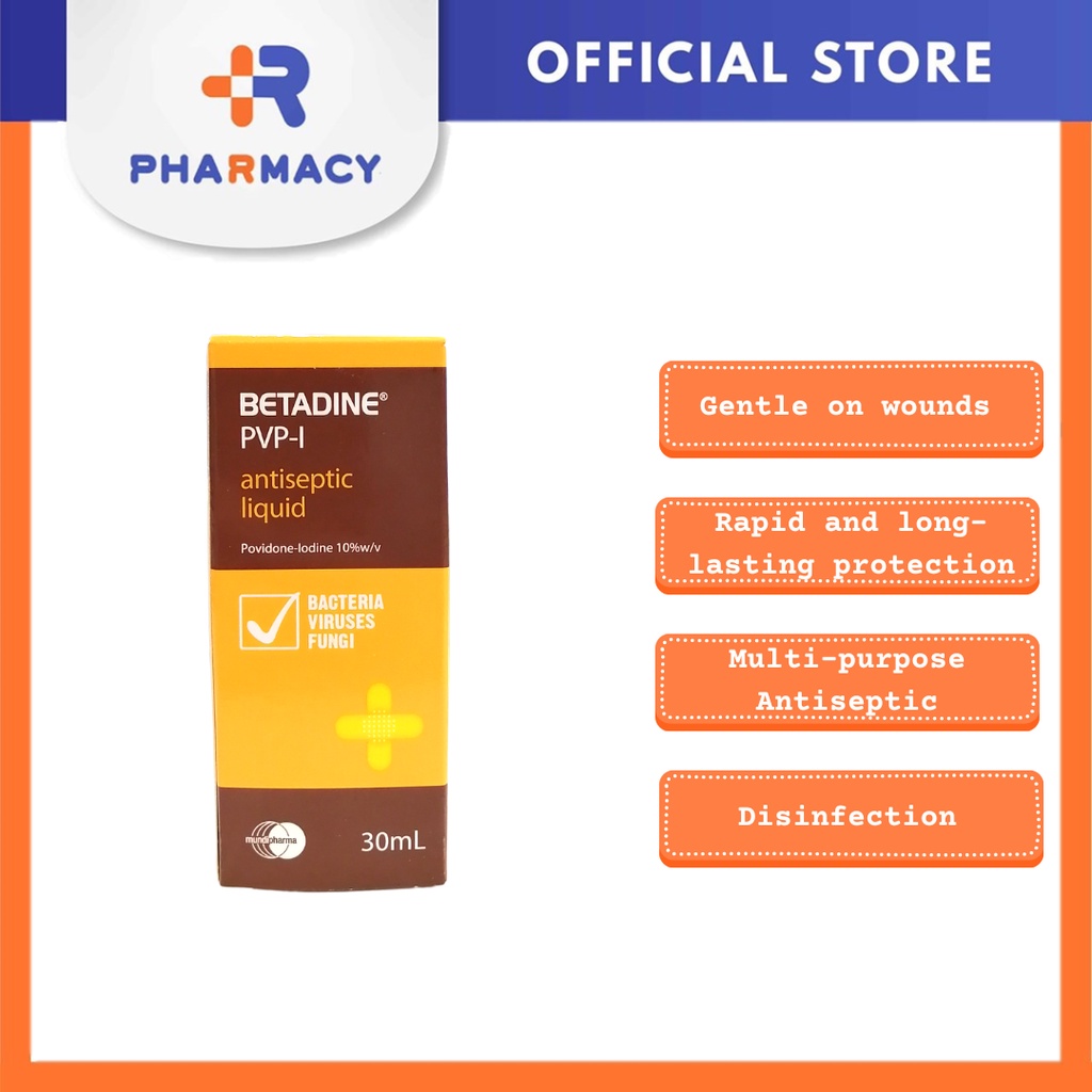 R Pharmacy | Betadine Antiseptic Liquid 30ml | Shopee Singapore