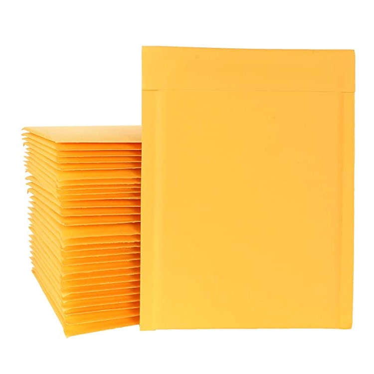 Bundle - Bubble Padded Envelope Yellow Kraft Paper Courier Packaging ...
