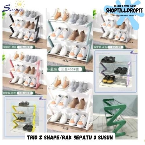 Shoe Rack 3-tier Multipurpose Shelf Shoe Rack 3-tier Multifunction ...