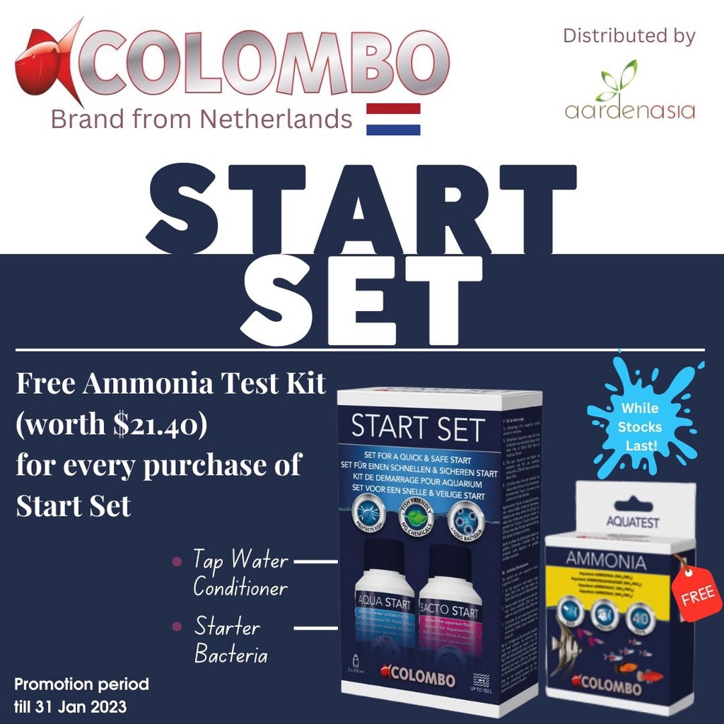 COLOMBO START SET + (FREE AMMONIA TEST KIT) | Shopee Singapore