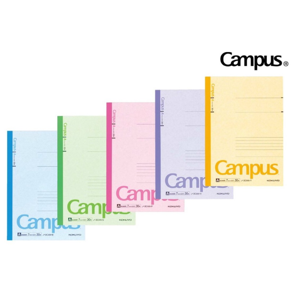 KOKUYO Campus Notes 5 Book Pack 5 Color Assortment B5 A/B Ruled Line 30 ...