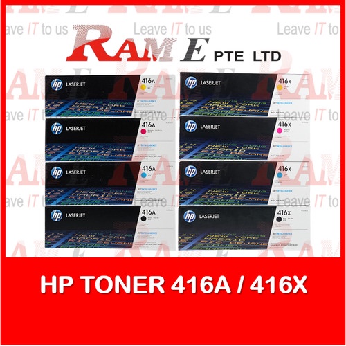 [ORIGINAL] HP 416A / 416X Black Cyan Magenta Yellow Toner Cartridge ...