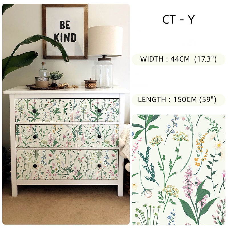 Floral Wallpaper for Cabinets Peel and Stick Wallpaper, Modern ...