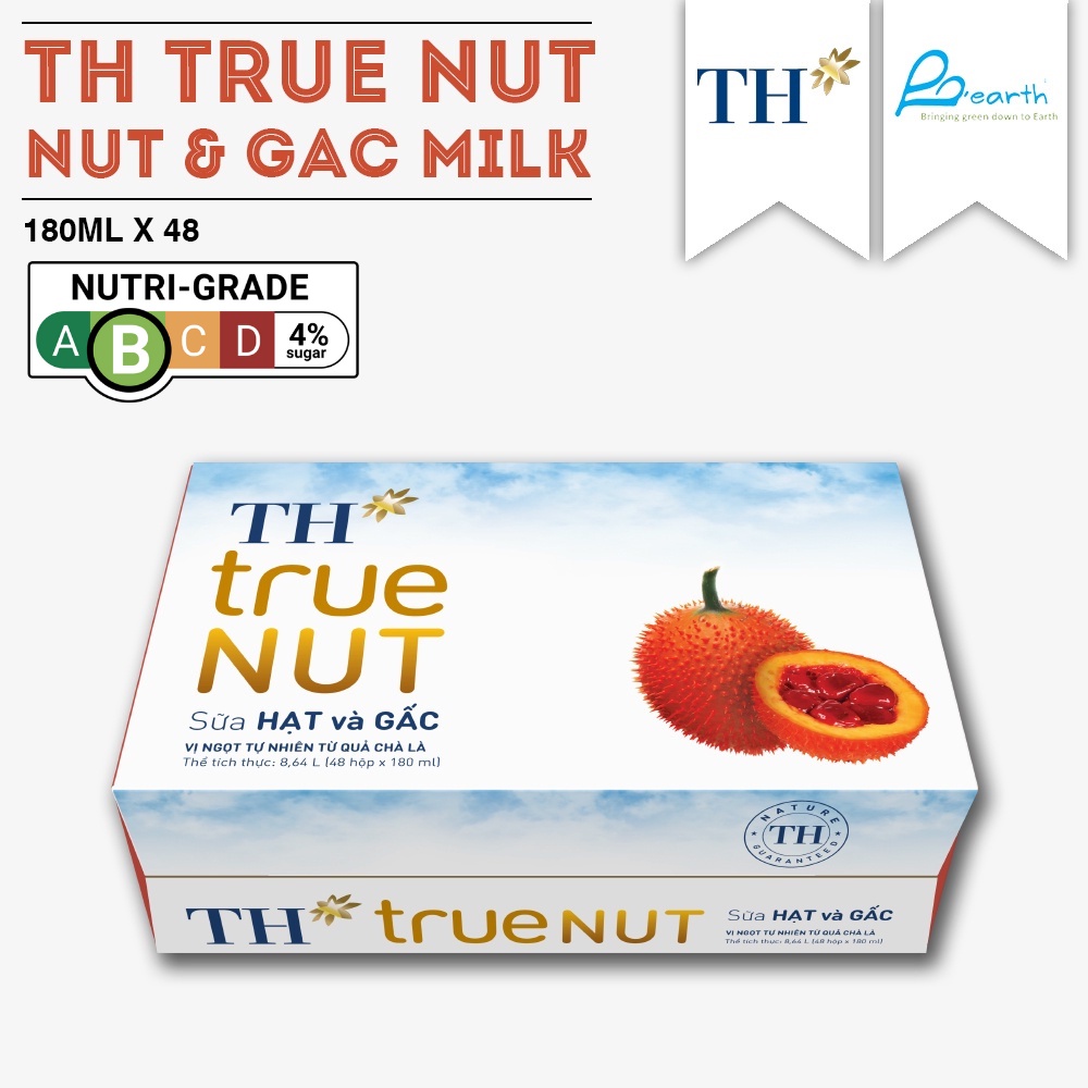 TH True Nut Nut and Gac Milk 48 X 180ML | Shopee Singapore