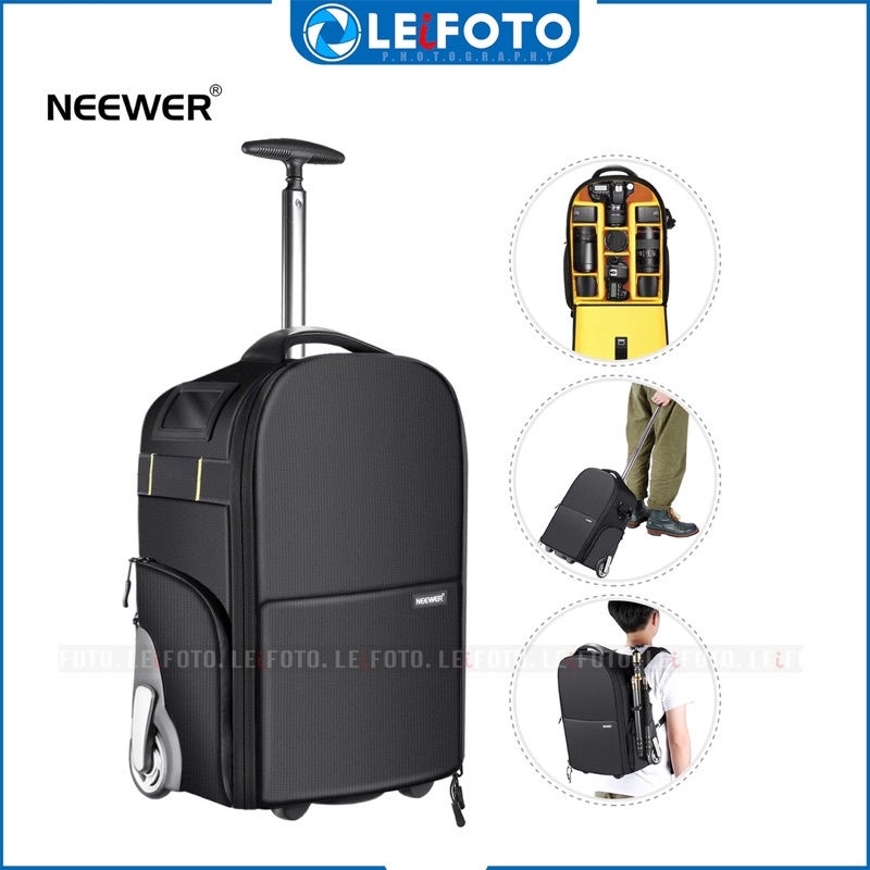 NEEWER 19.2"x12.9"x7.87" 2-in-1 Trolley Backpack,photography trolley ...