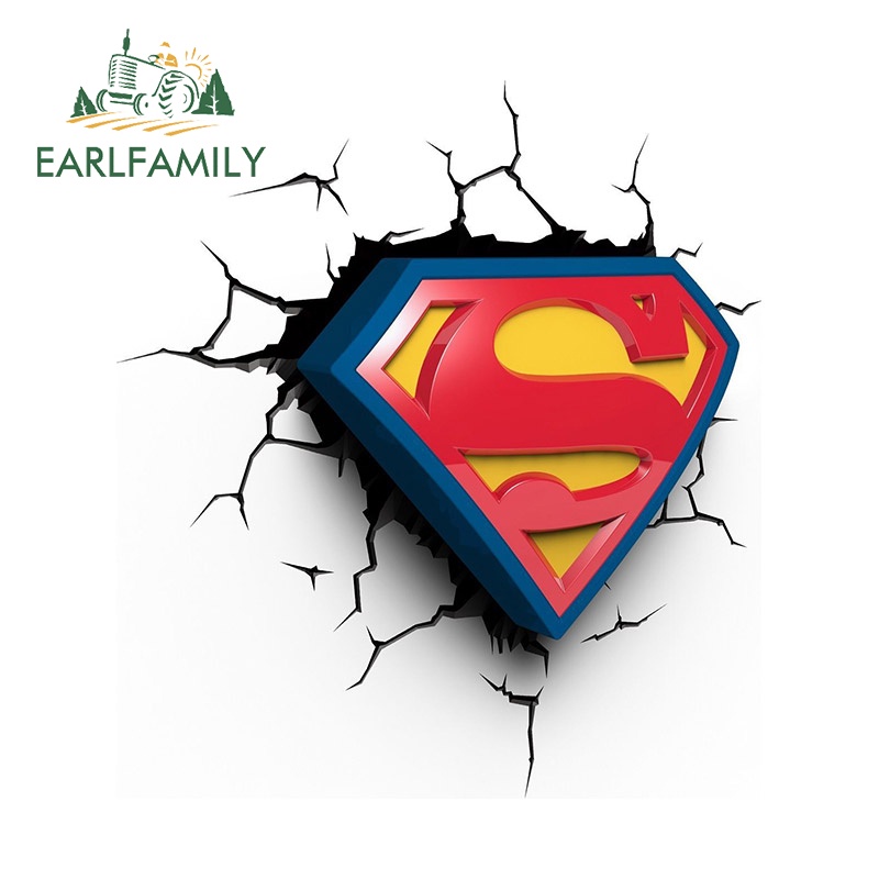 DecorationEARLFAMILY 13cm x 11.7cm for Superman logo Car Sticker ...