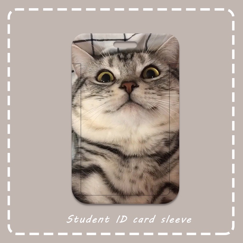Breed Cat ID card cover canteen meal card box badge card holder school ...