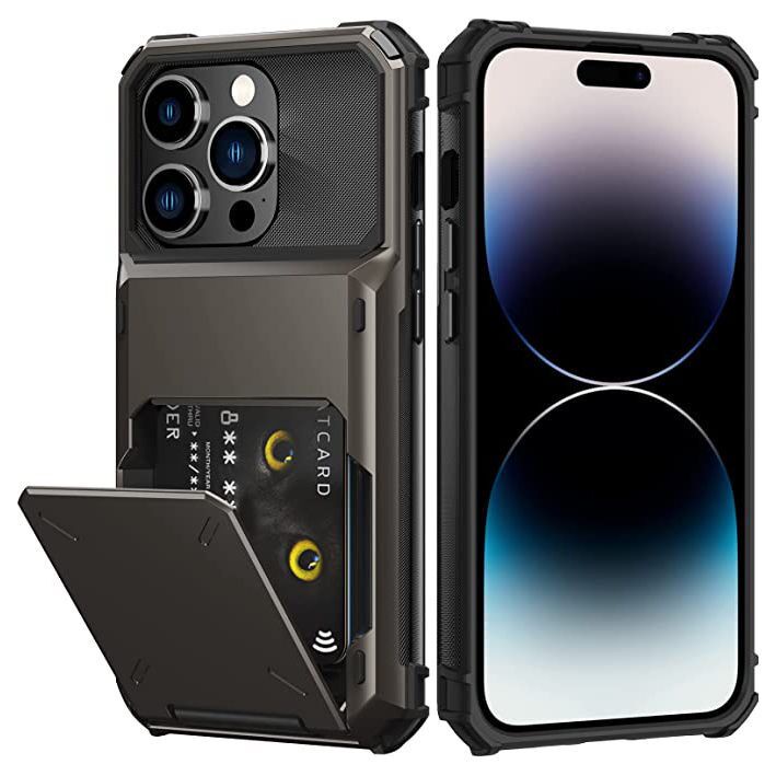 Case Card Holder Shell (Up to 4 Cards) with Card Slot Holder Hybrid ...