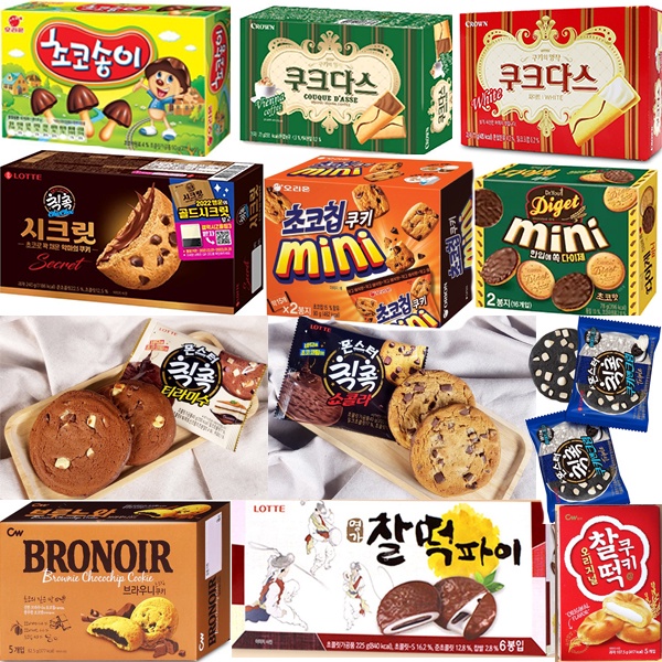 [ cheap Korean choco sweets collection ] Korea chocolate snack cookie ...