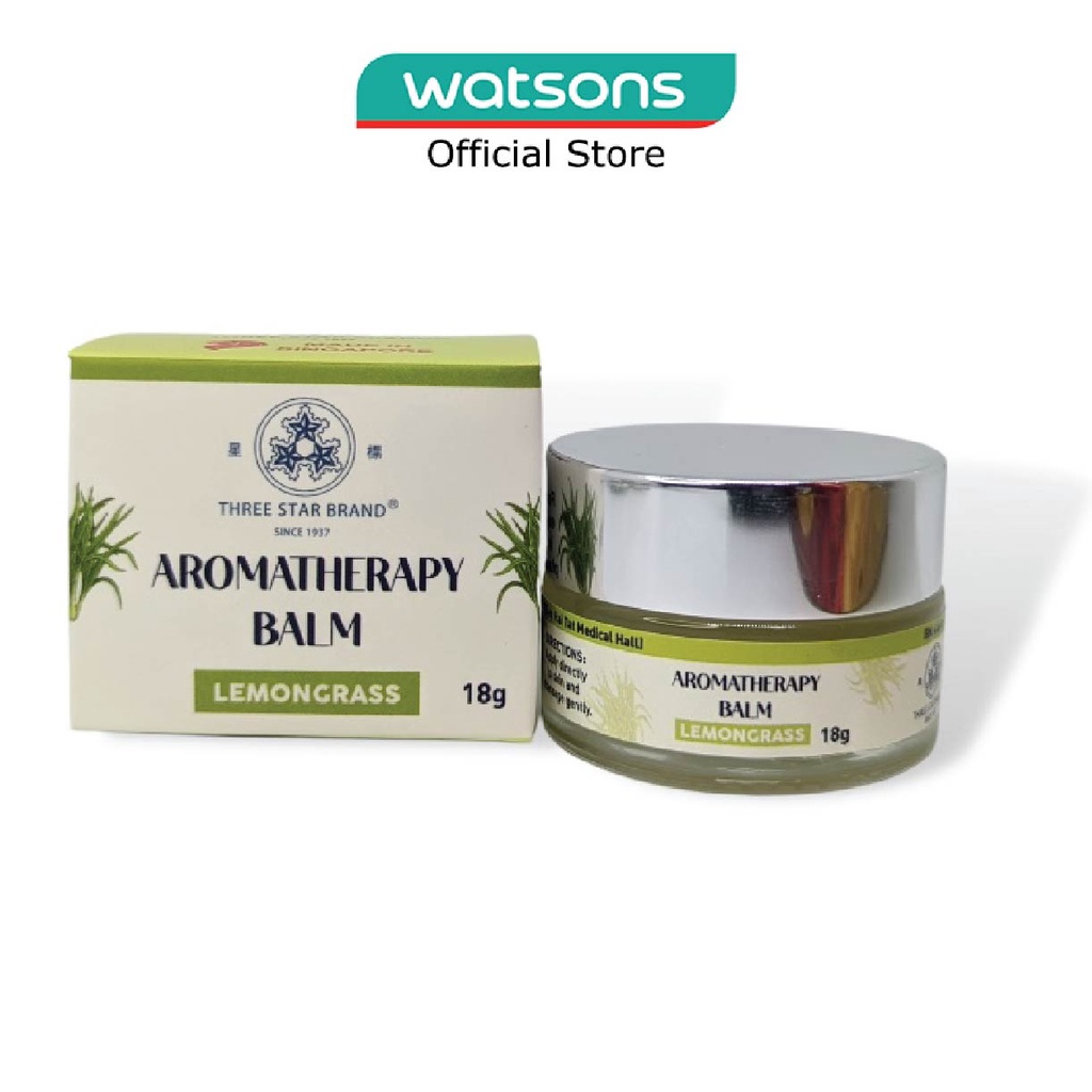 THREE STAR BRAND Aromatherapy Balm Lemongrass 18g (Expiry: Feb`2026 ...