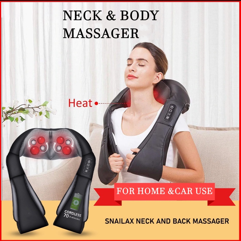 Shiatsu Back Neck Massager Deep Kneading Shoulder Massager Waist 8500